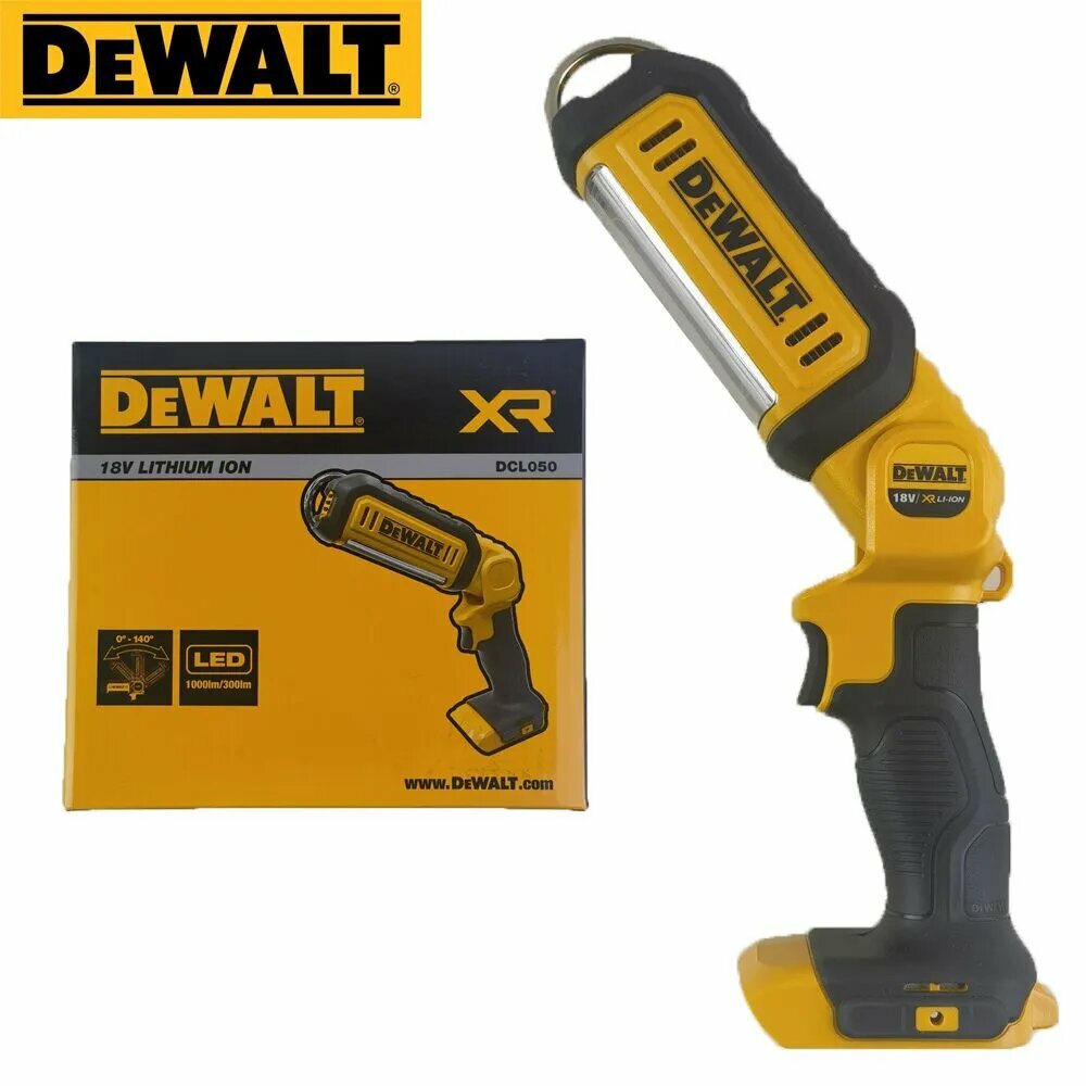 Фонарь аккумуляторный светодиодный DeWALT DCL050, Питание от литиевой батареи 18 В/20 В,1000/300люмен,0 аккумулятор