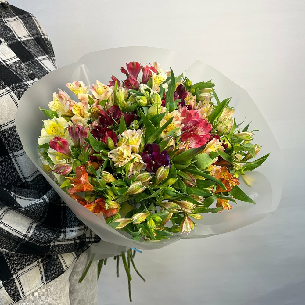 Монобукет 20 - Альстромерия микс 35 шт