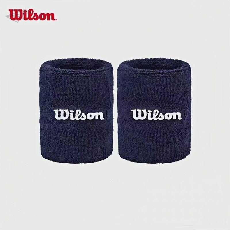 Напульсники Wilson, хлопок, политекс, эластан, поролон, цвет синий, 2 шт.