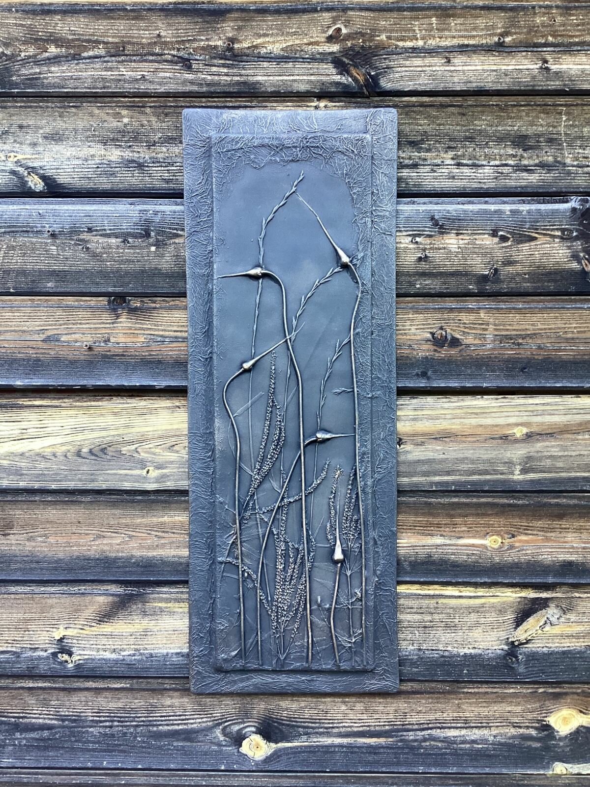 Панно из гипса, декор на стену, украшение интерьера, ботанический барельеф, Картина "Цветочное чудо", ручной работы, 84x31x2 см