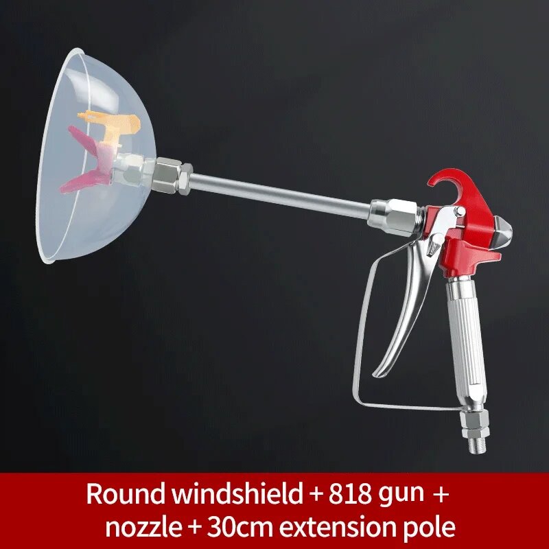 Безвоздушный распылитель краски с защитой от ветра и брызг, удлинительная штанга 10 дюймов, 5pcs