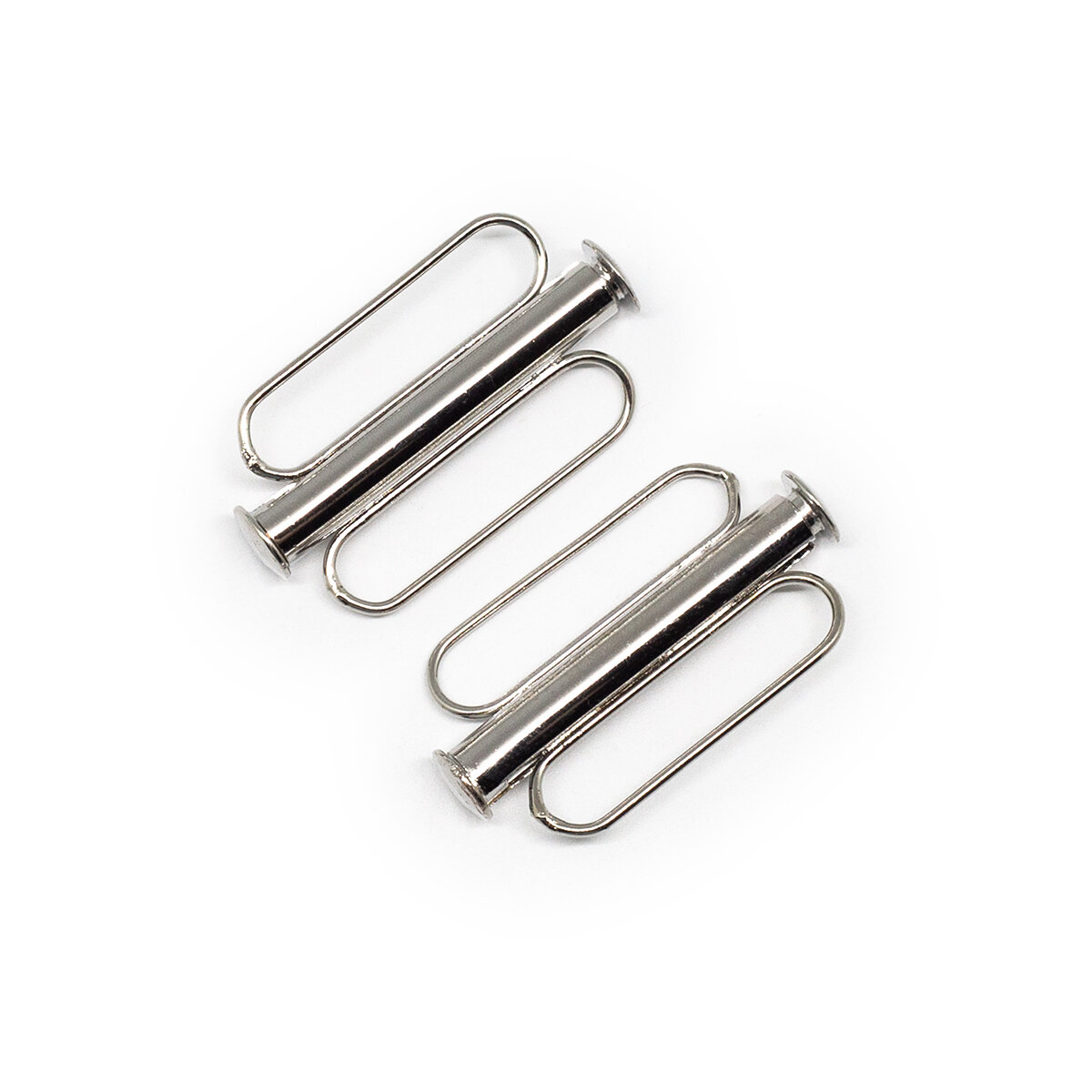 Замочки для бижутерии, 35х20 мм, цвет серебристый, 2 штуки, Айрис