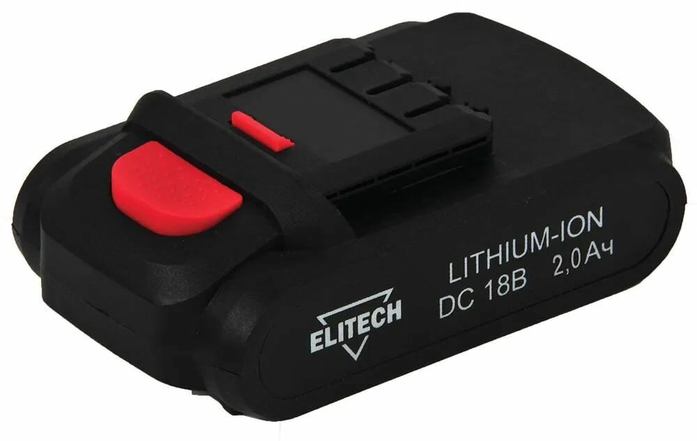 Аккумулятор Elitech 18В, 2Ач, Li-Ion слайдер