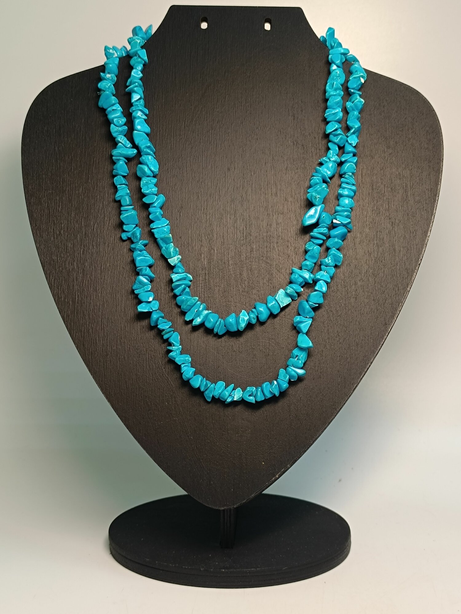 Винтажные голубые бусы, имитация бирюзы.