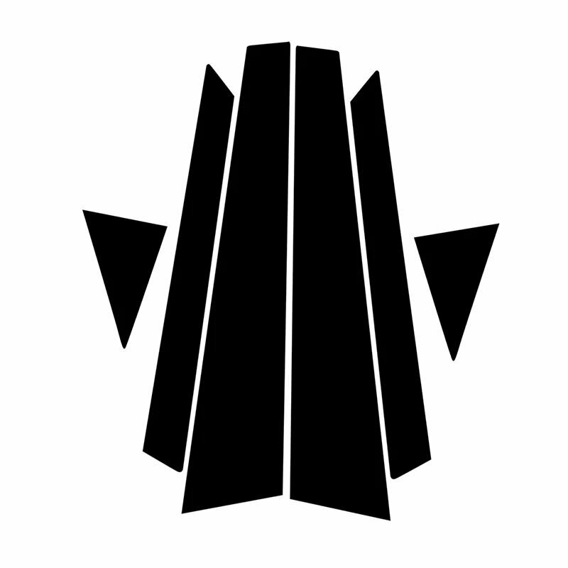 Черные автомобильные наклейки на стойки для Audi A6 C5/4B 1997 2004, внешние аксессуары для Audi A6 C6/4F 2005 2011.