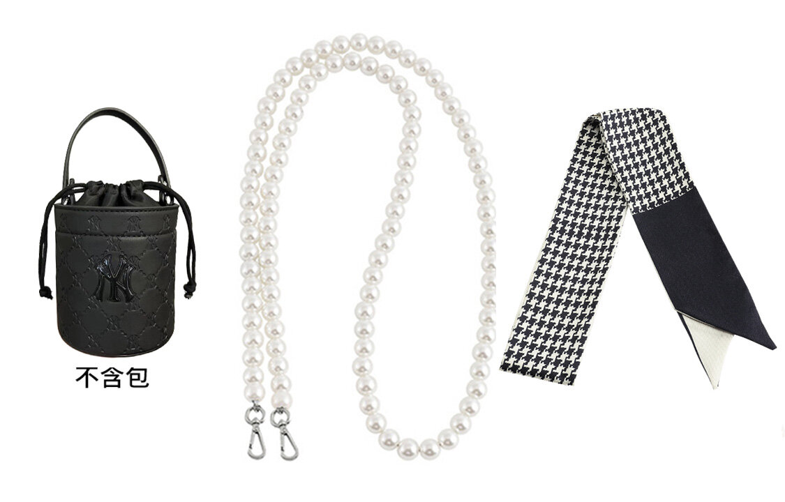Ремешок женский Luxury Care Artisan Workshop кожаный, белый и черный, 100CM EU, crossbody, pearl, hа