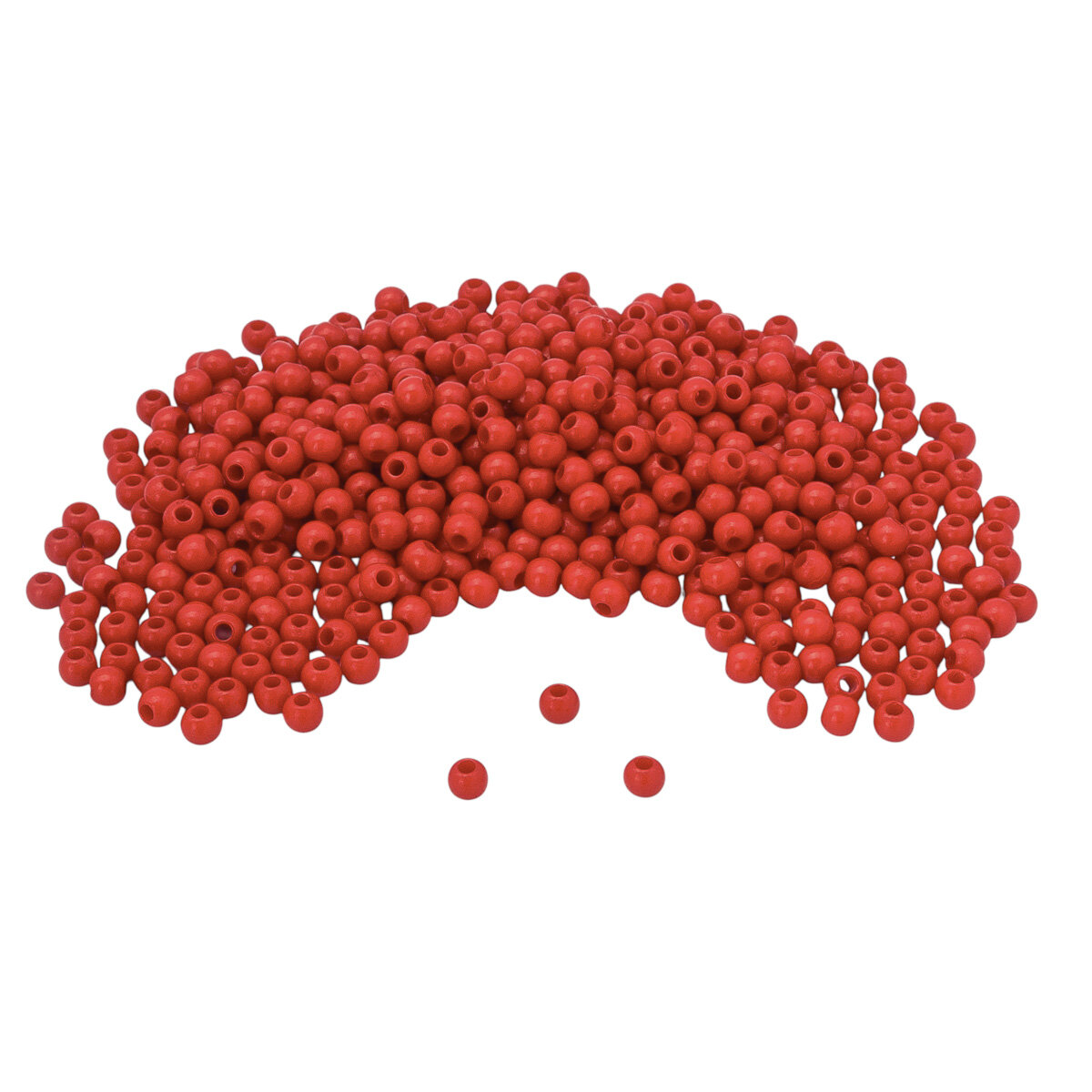 Бусины для рукоделия глянцевые, пластик, 4мм, 15гр (440*/-20шт), Astra&Craft (37# красный)