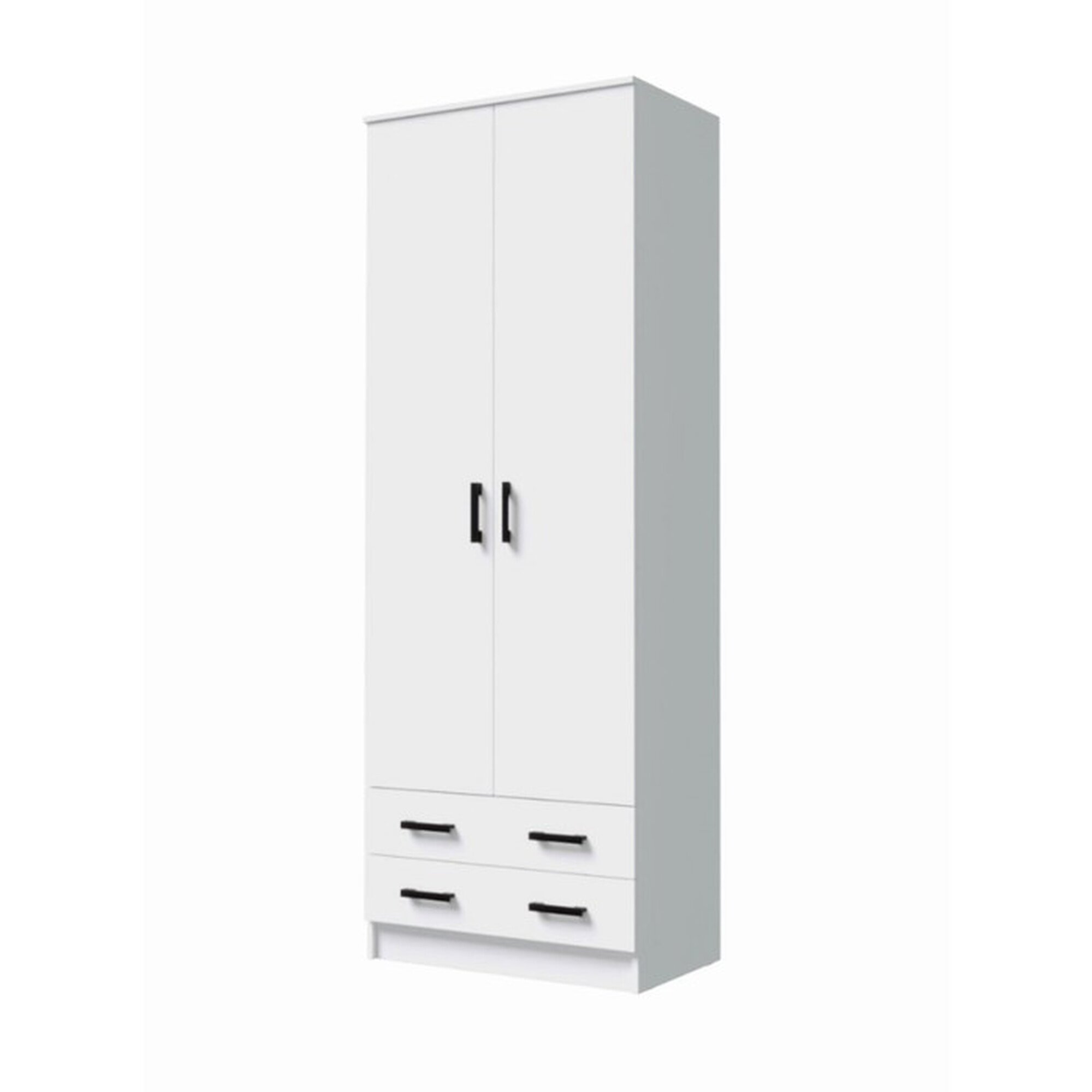 Шкаф Сима-ленд "Дуэт", ЛДСП, 80 см x 220 см x 48,7 см, белый, 2 двери, 2 ящика