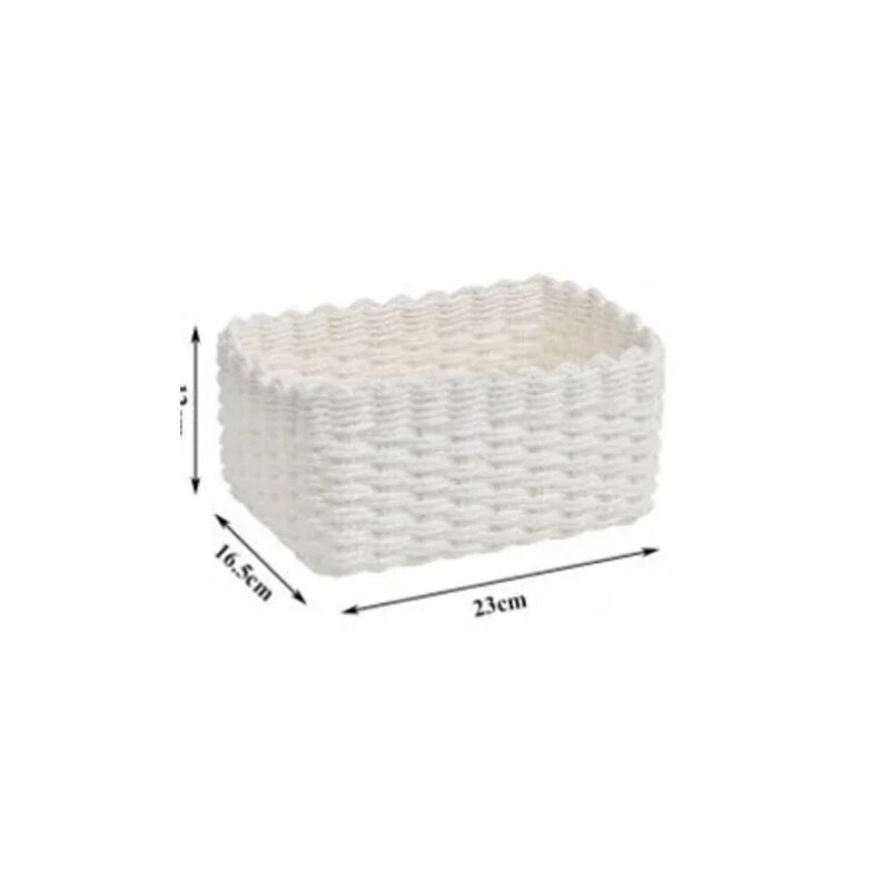 Соломенная плетеная мягкая круглая корзина для хранения бумажной веревки ручной работы, настольная коробка для хранения игрушек, корзина для хранения закусок, косметики, S, M, L