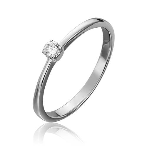 Кольцо, белое золото, 585 проба, бриллиант