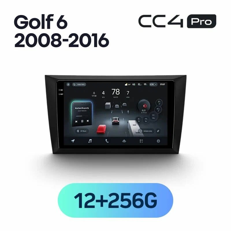Магнитола Teyes CC4 Pro 12-256 Volkswagen Golf 6 2006 2018 9.5"