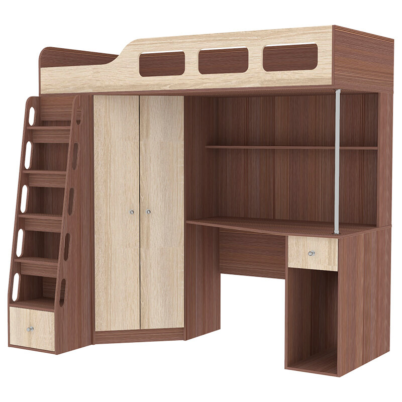 Астра-7 кровать чердак Бодего Темный Дуб Сонома