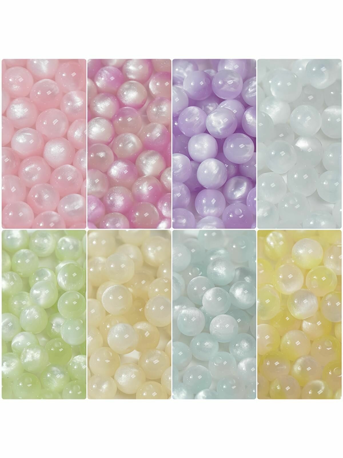 Набор для шитья одежды,50 шт, опаловые бусины из смолы своими руками, разнообразные бусины из искусственного опала-случайное смешивание цветов