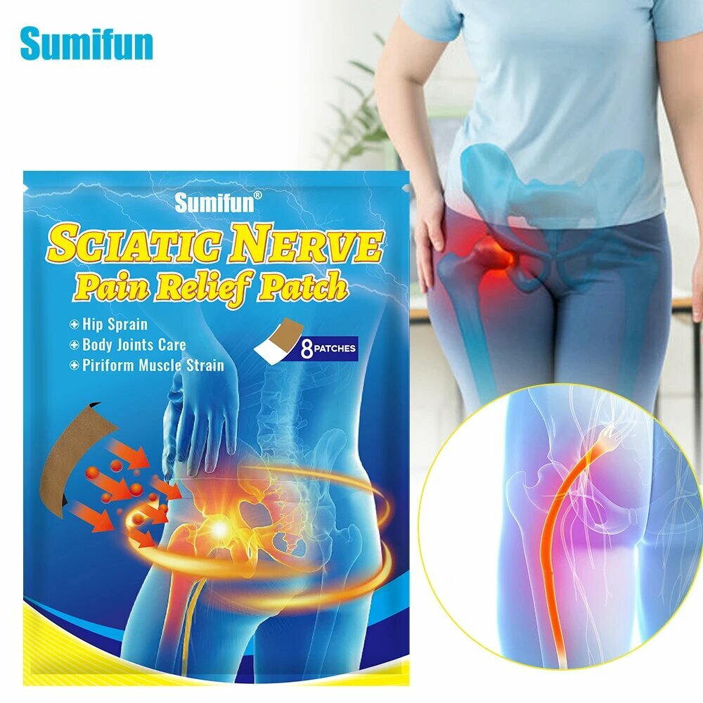 Sumifun ишиаса обезболивающий пластырь для поясничных мышц, нервов, бедер, ног, талии, болезненность, ортопедическое облегчение, пластырь для ухода за здоровьем