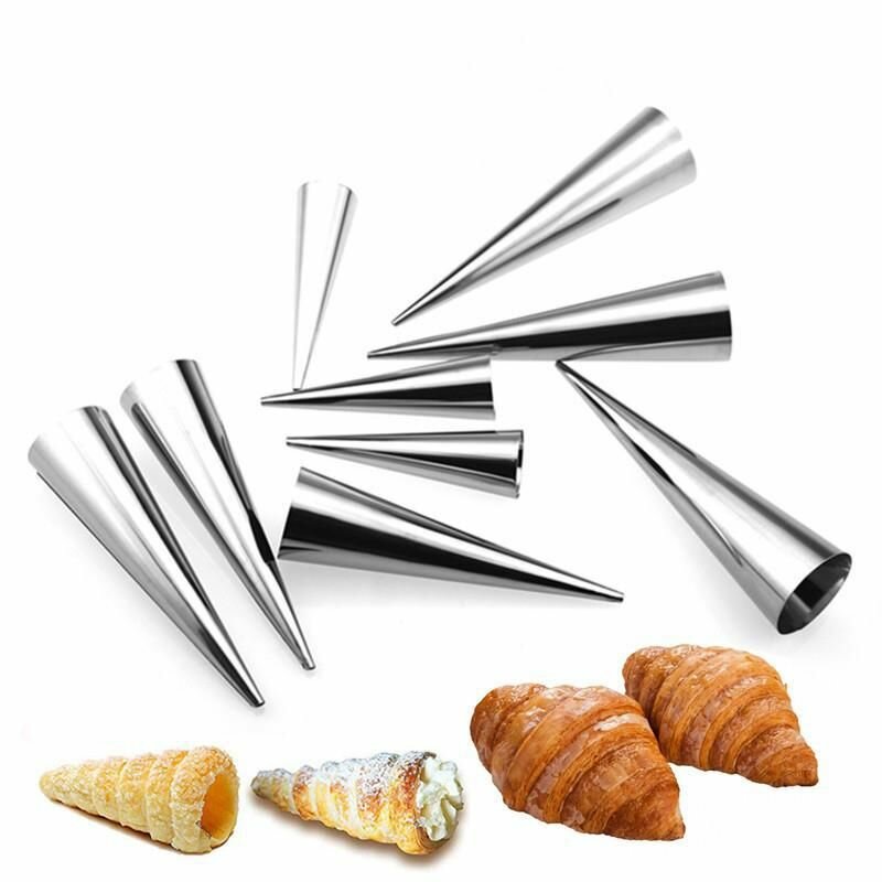 Конический инструмент для выпечки круассанов из нержавеющей стали, 10 штук