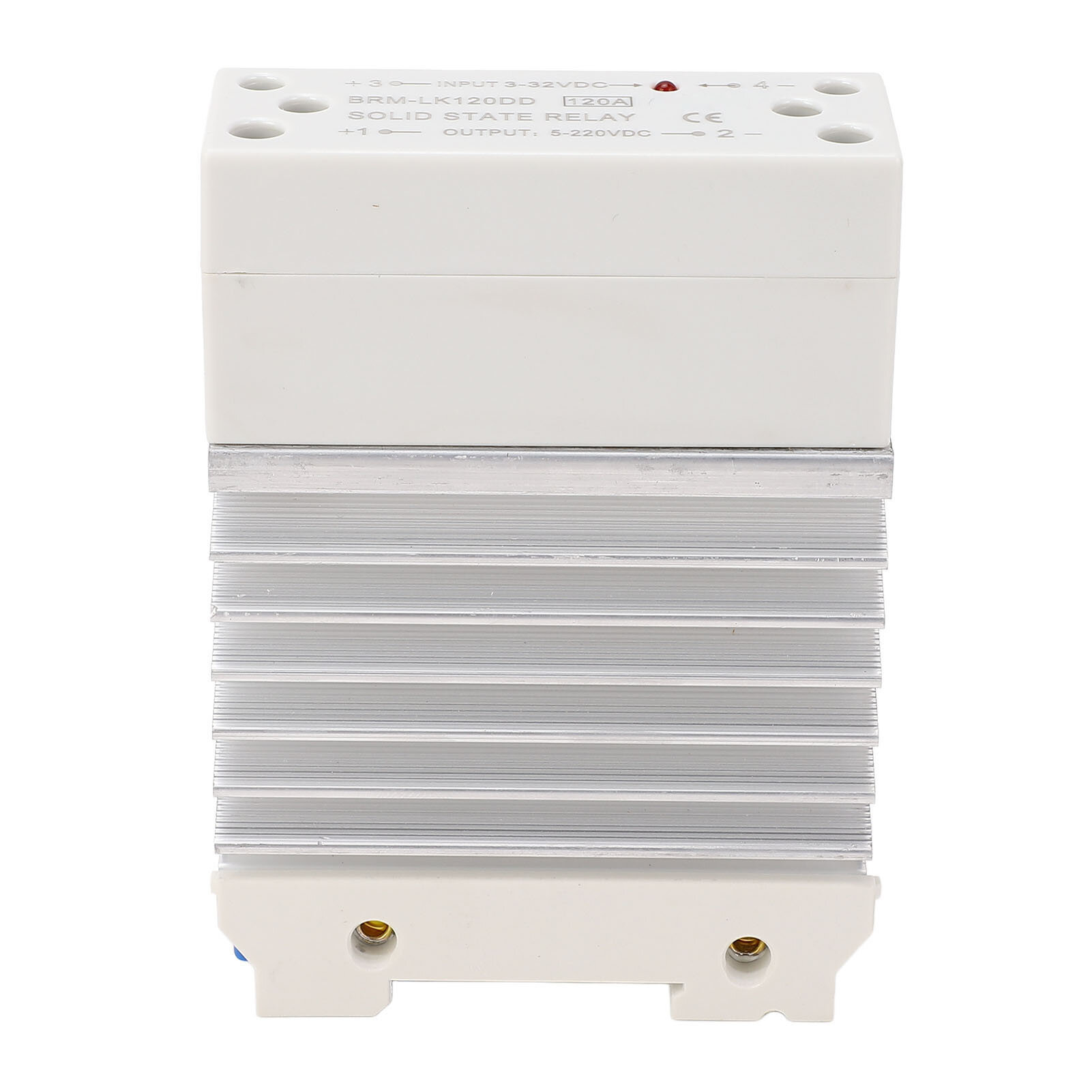 Твердотельное реле (SSR) модуль однофазное, на DIN-рейку, 120А, с радиатором. Вход: 3‑32 В постоянного тока. Выход: 5‑220 В постоянного тока.