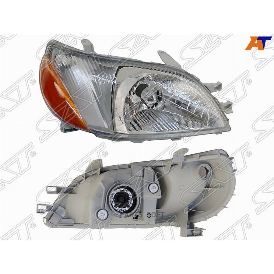 Фара Toyota Echo 99-02 / Platz 99-02 (Справа/ Галоген/ Ручная регулировка) от официального дистрибьютора, SAT, артикул ST21211A5R