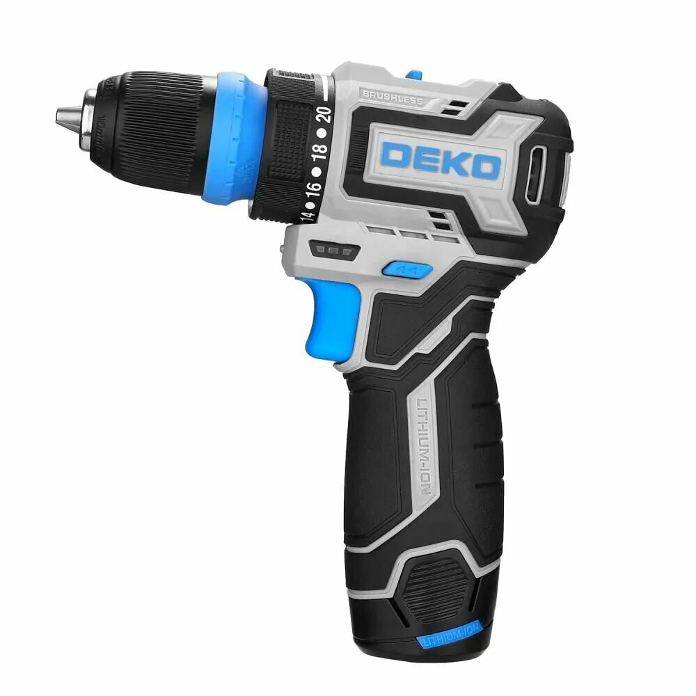 Дрель-шуруповерт Deko Loner 12V Pro аккум. патрон: быстрозажимной (кейс в комплекте) (085-1121)