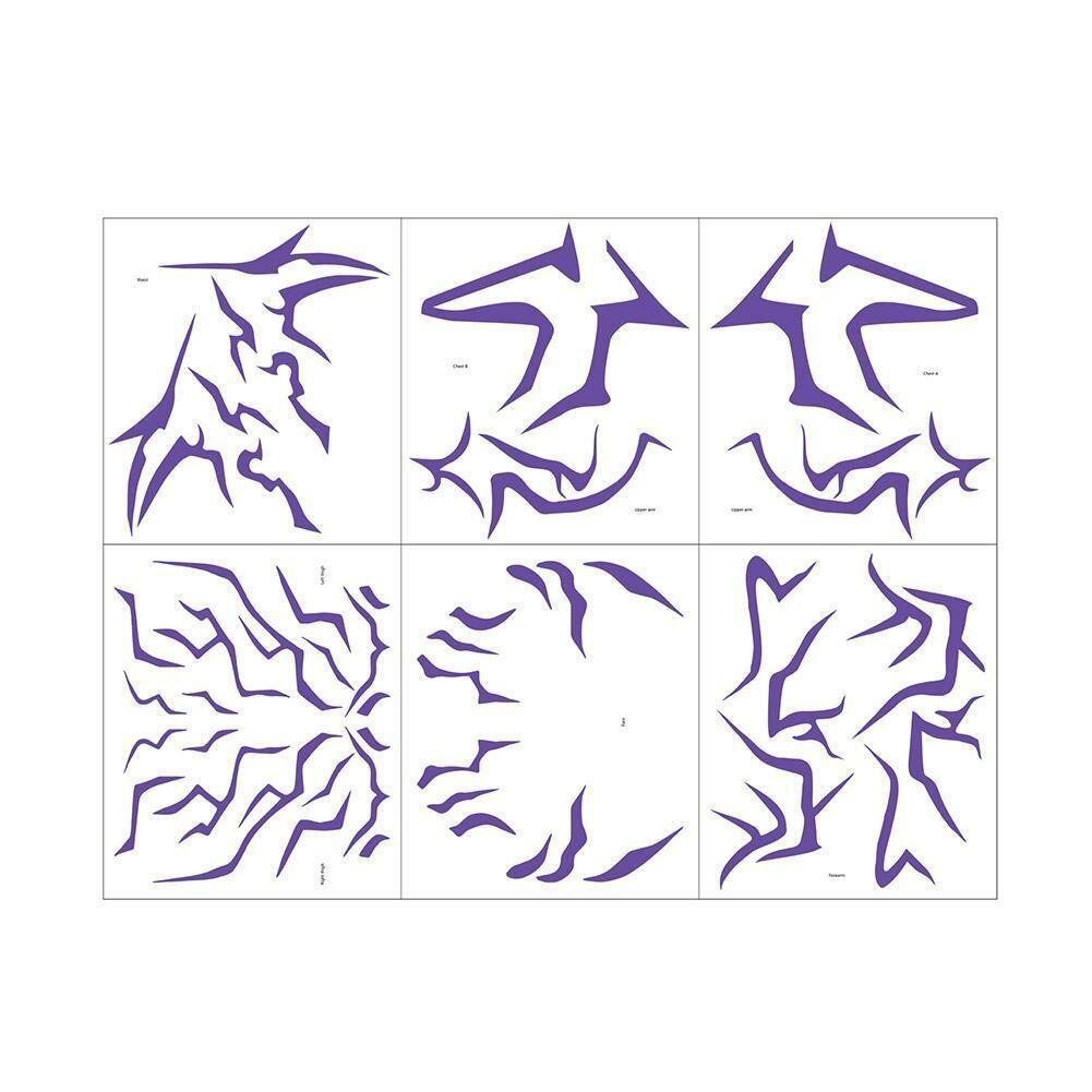 Макияж для лица в форме молнии Наклейки для тату на лицо