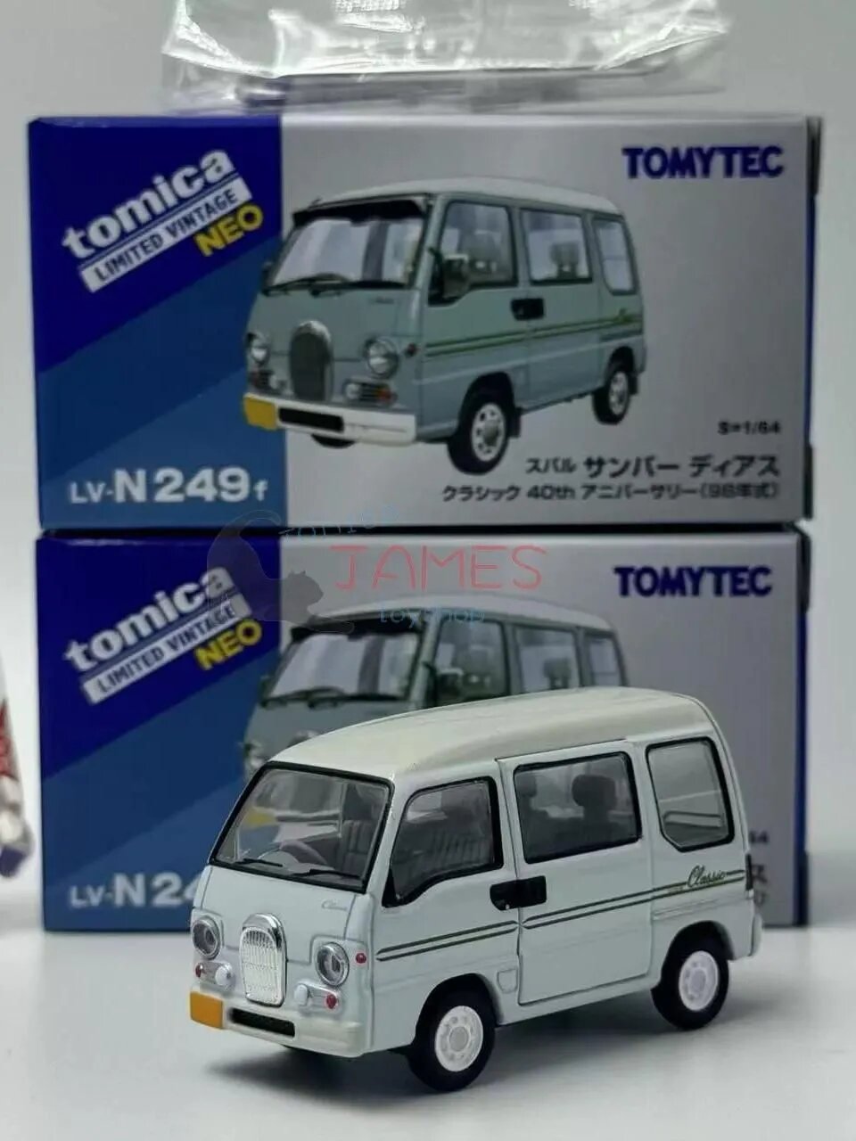 Машинка Tomytec Tomica TLV 1/64 LV-N249f Subaru Sambar van, White 1996 202505 Die-cast Alloy Car Model Collection Toy Gift
