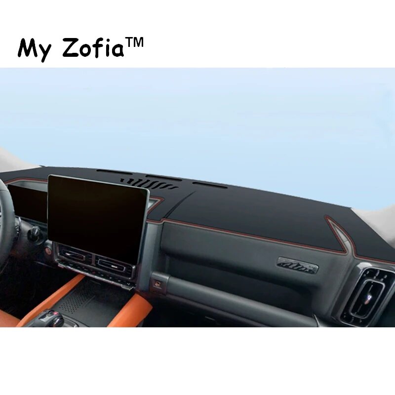 LHD для Haval H9 2nd 2024 2025 Новый H9 Автомобильная приборная панель Уникайте световой коврик Инструментальная платформа Настольный чехол Коврики Аксессуары с защитой от УФ-лучей Red-line B