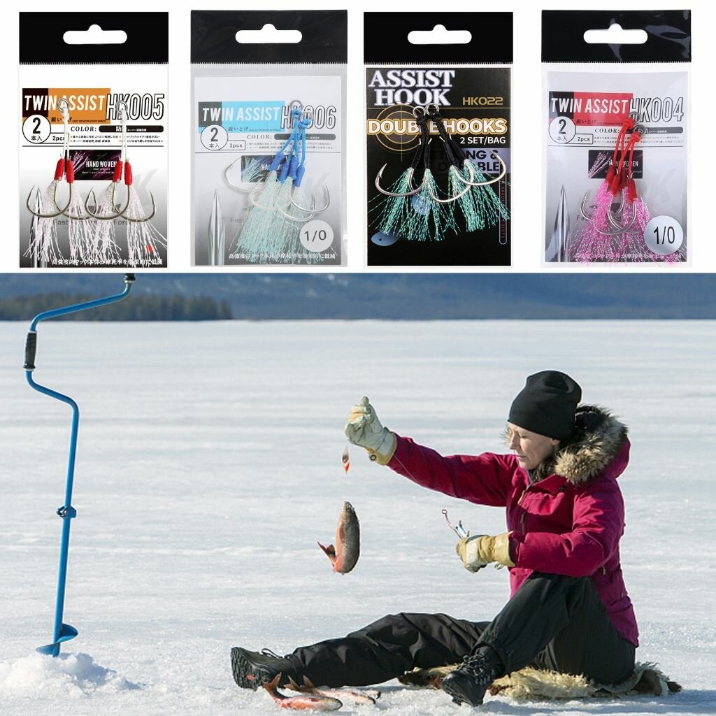 Рыболовный крючок для морской рыбалки Luya hook-розовый-две двойные канавки 10