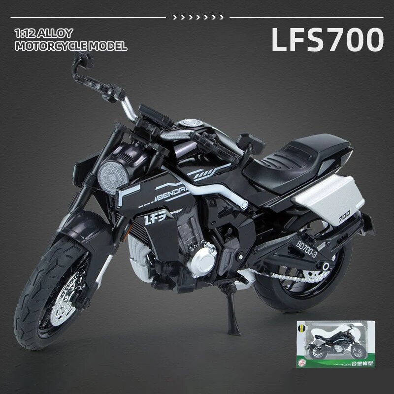 Модель мотоцикла MINI AUTO BENDA LFS700 1:12, Черный