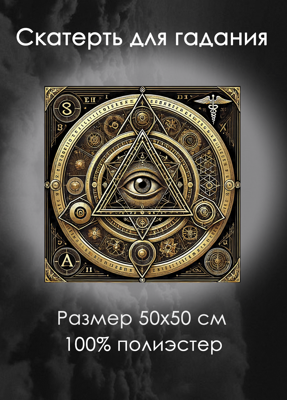 Скатерть для гадания на картах таро 50х50 сантиметров. Lima Print