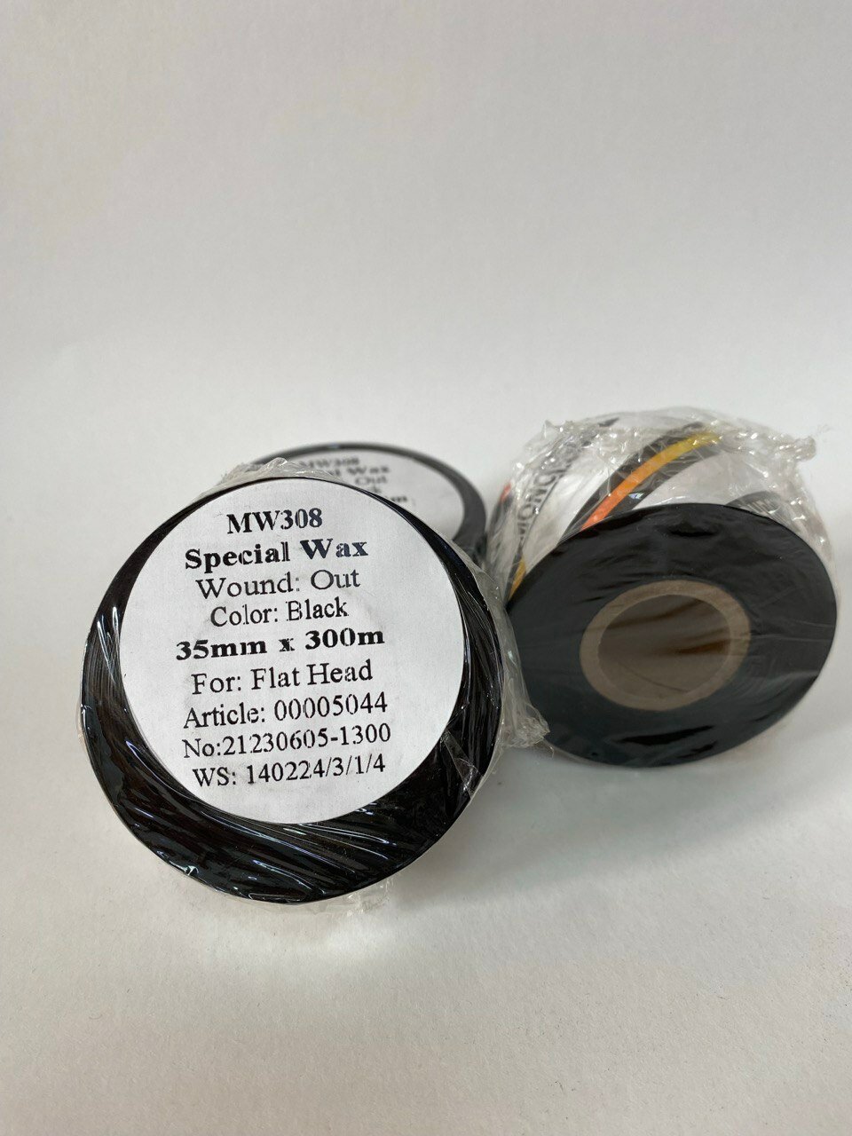 Лента термотрансферная Monochrome риббон 35 мм х 300 м, вт1", MW308 Wax, Out