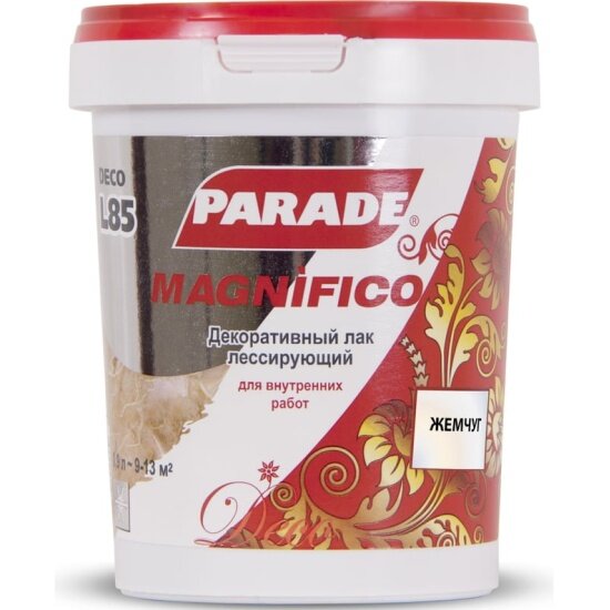 Лак декоративный Parade Deco Magnifico L85 (0,9 л) жемчуг