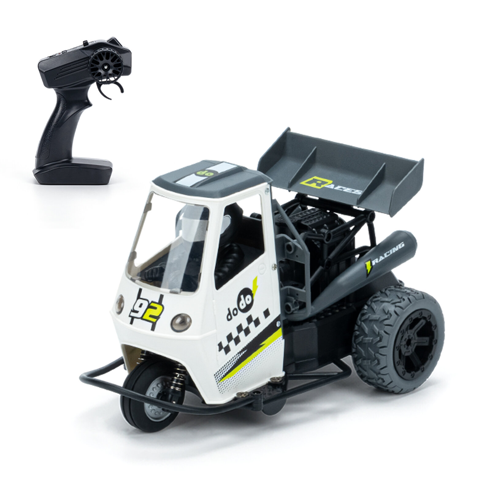 Игрушка Мотоцикл на дистанционном управлении 1/16, Скорость 22 км/ч, Радиочастота 2.4ГГц, Мотор со щётами, Аккумулятор 3.7В 500мАч, Время зарядки 120 мин, Время работы 20 мин, Дистанция управления 60-80 метров, Размер 23.5*14.3*14см, Функции Свет и Дым,