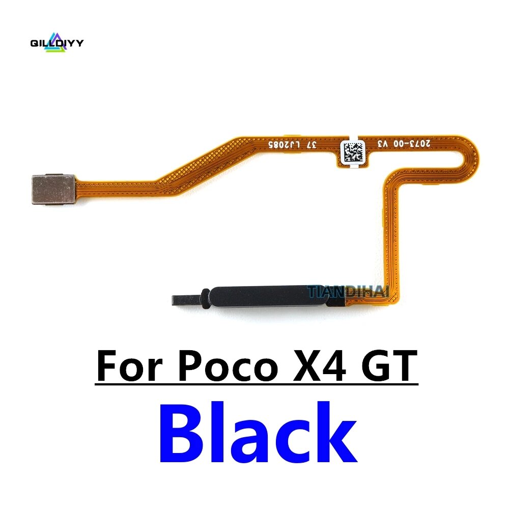 Гибкий кабель датчика отпечатков пальцев и кнопки питания для Xiaomi Poco X4 GT Black