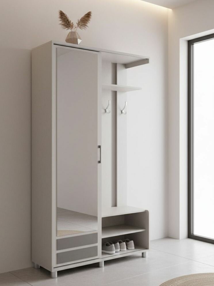 ARNIKA Прихожая, вешалка с зеркалом, 115х210см, Кашемир