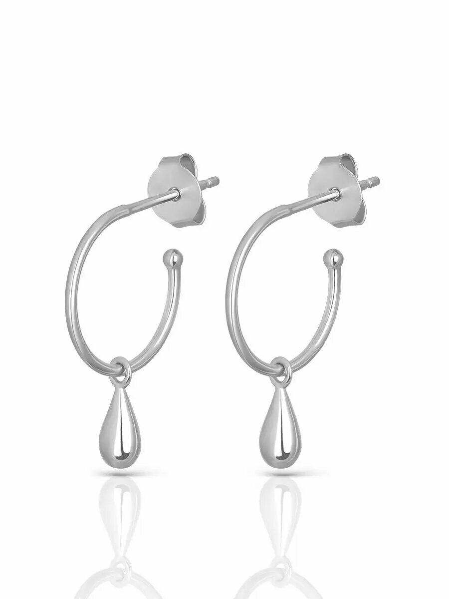 Серьги конго VALTERA, серебро, 925 проба