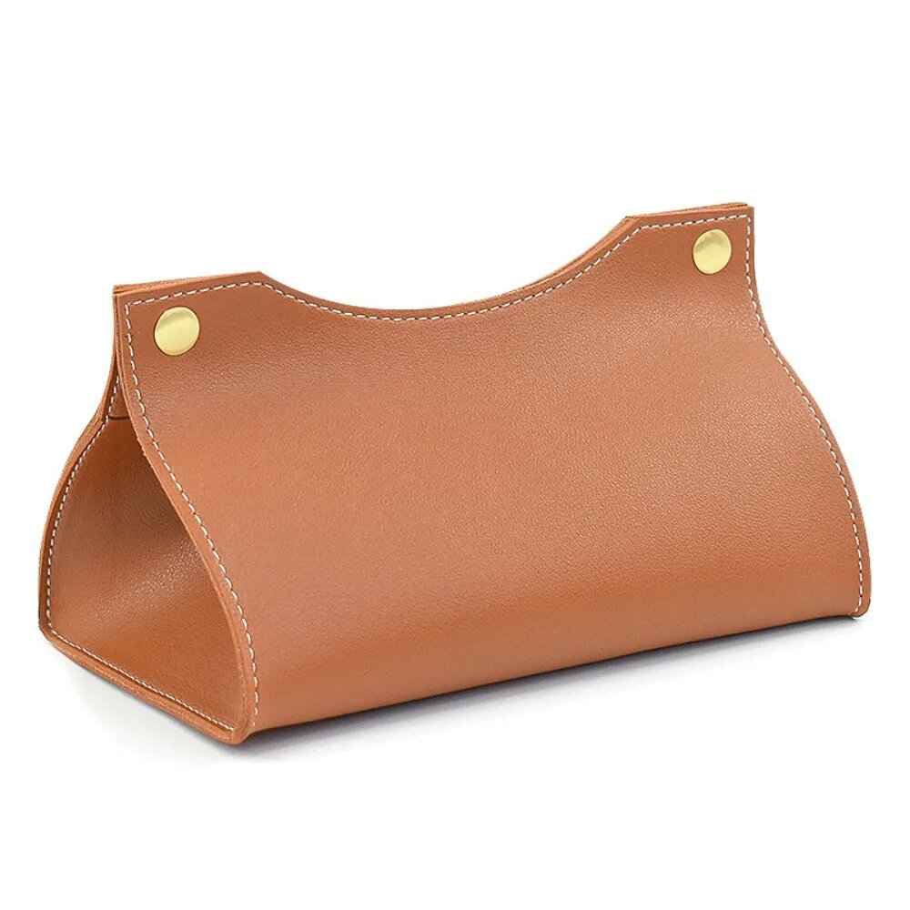 Кожаный диспенсер для салфеток Z 19 * 12 * 14 cm Оригинальная легкая салфетка картонная коробка гостиная
