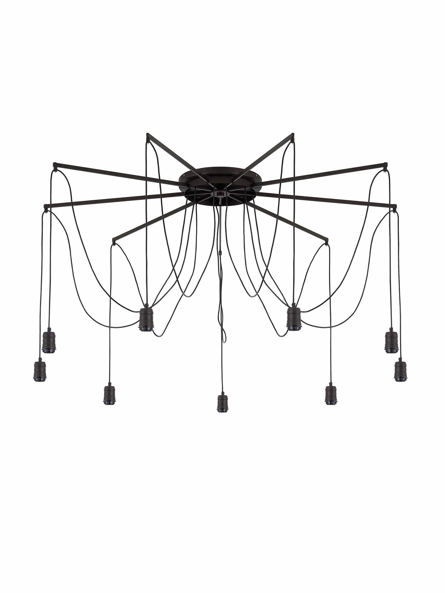 Потолочная люстра Citilux Эдисон CL451292, лофт стиль, металлическая, 9 ламп Е27, паук, диаметр 1,5м