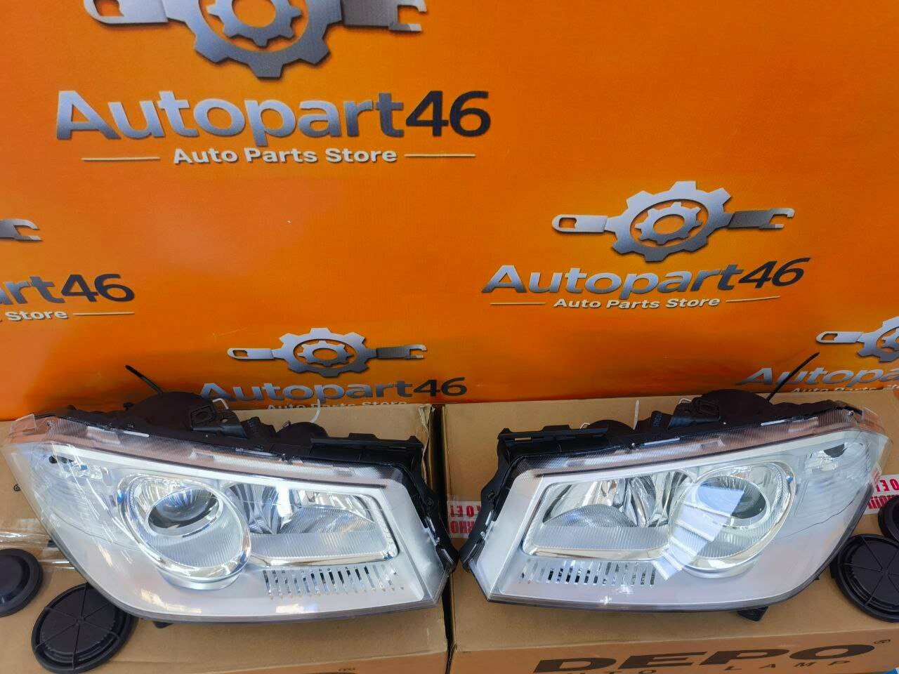 Фары Рено Меган 2 рестайлинг RENAULT MEGANE II с 2005-2008 под электрокорректор отличное качество DEPO
