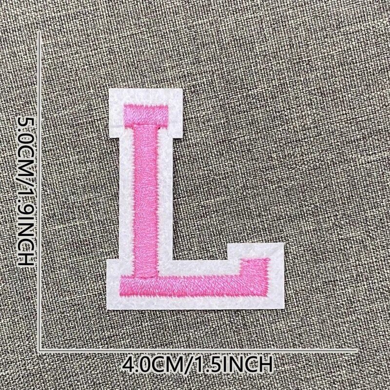 Термоаппликации вышитые буквы розовые Розовый, Y140023l