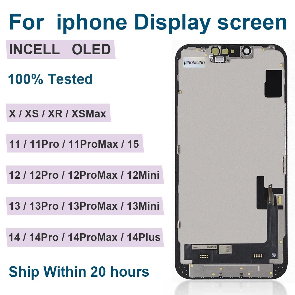 AAA новый OLED для iPhone X XR XS Max ЖК-дисплей Incell для iPhone 11 12 13 Pro Max 13 Mini 14 Plus 15, дигитайзер экрана в сборе OLED For XS
