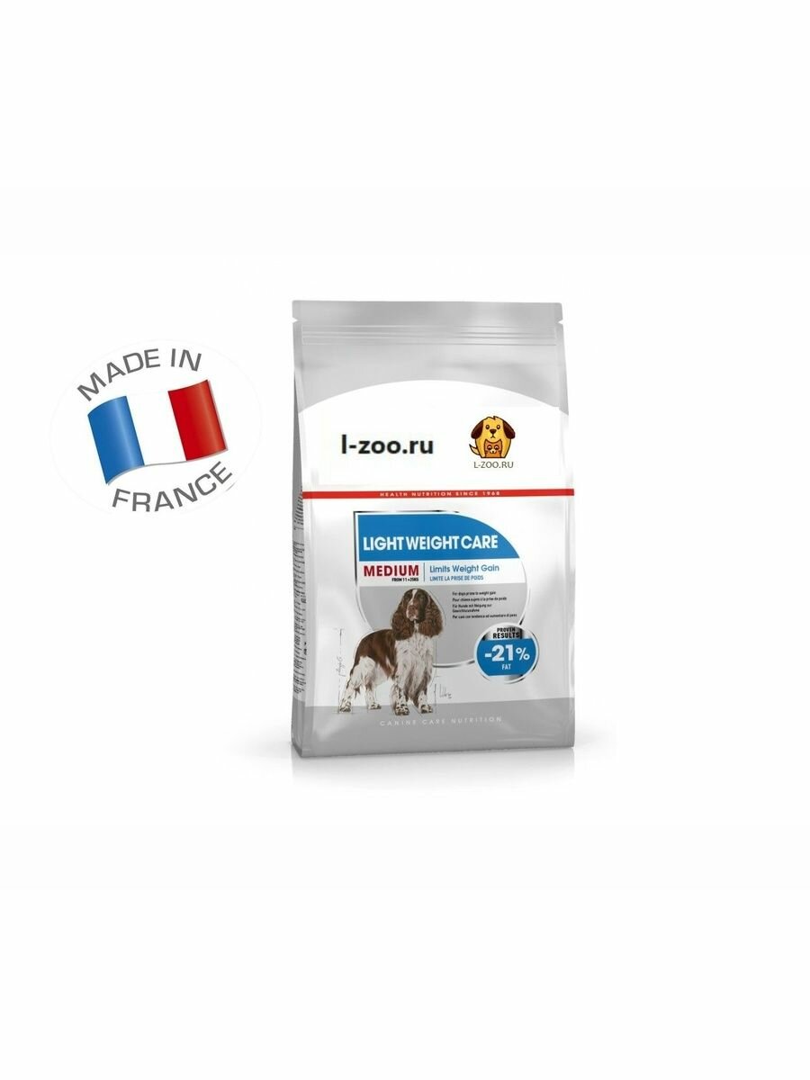 Medium Light Weight Care (3 кг). Корм сухой полнорационный для взрослых и стареющих собак средних размеров, склонных к набору лишнего веса