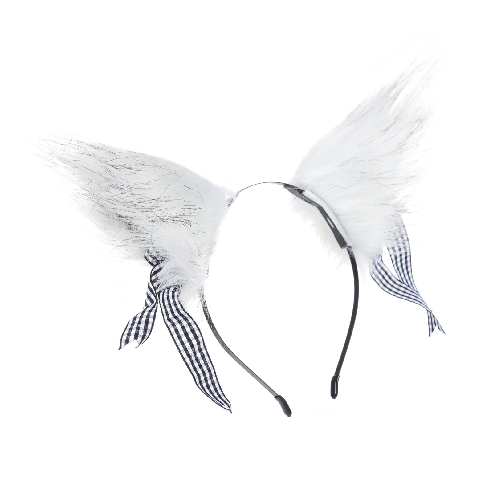 Плюшевая заколка с лисьими ушками