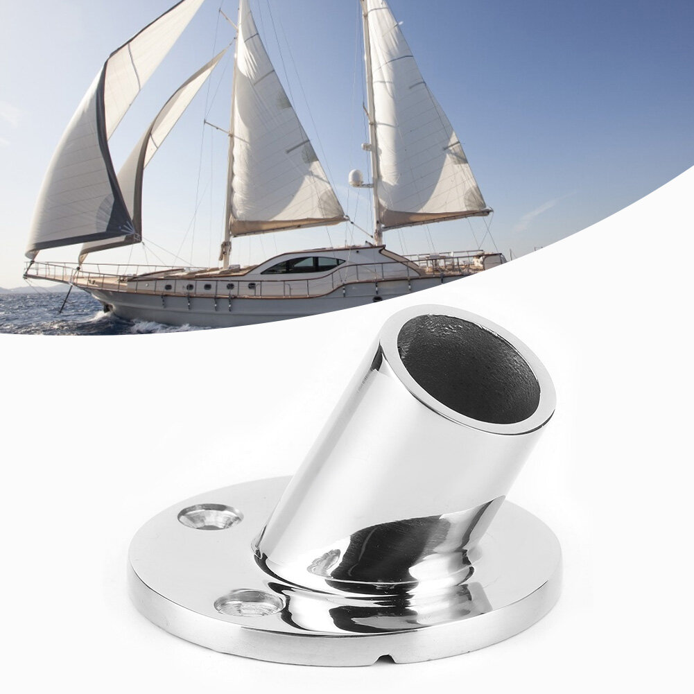 Круглое основание из нержавеющей стали 316, аксессуары для поручней 60 градусов для труб диаметром 22 мм 7/8 дюйма