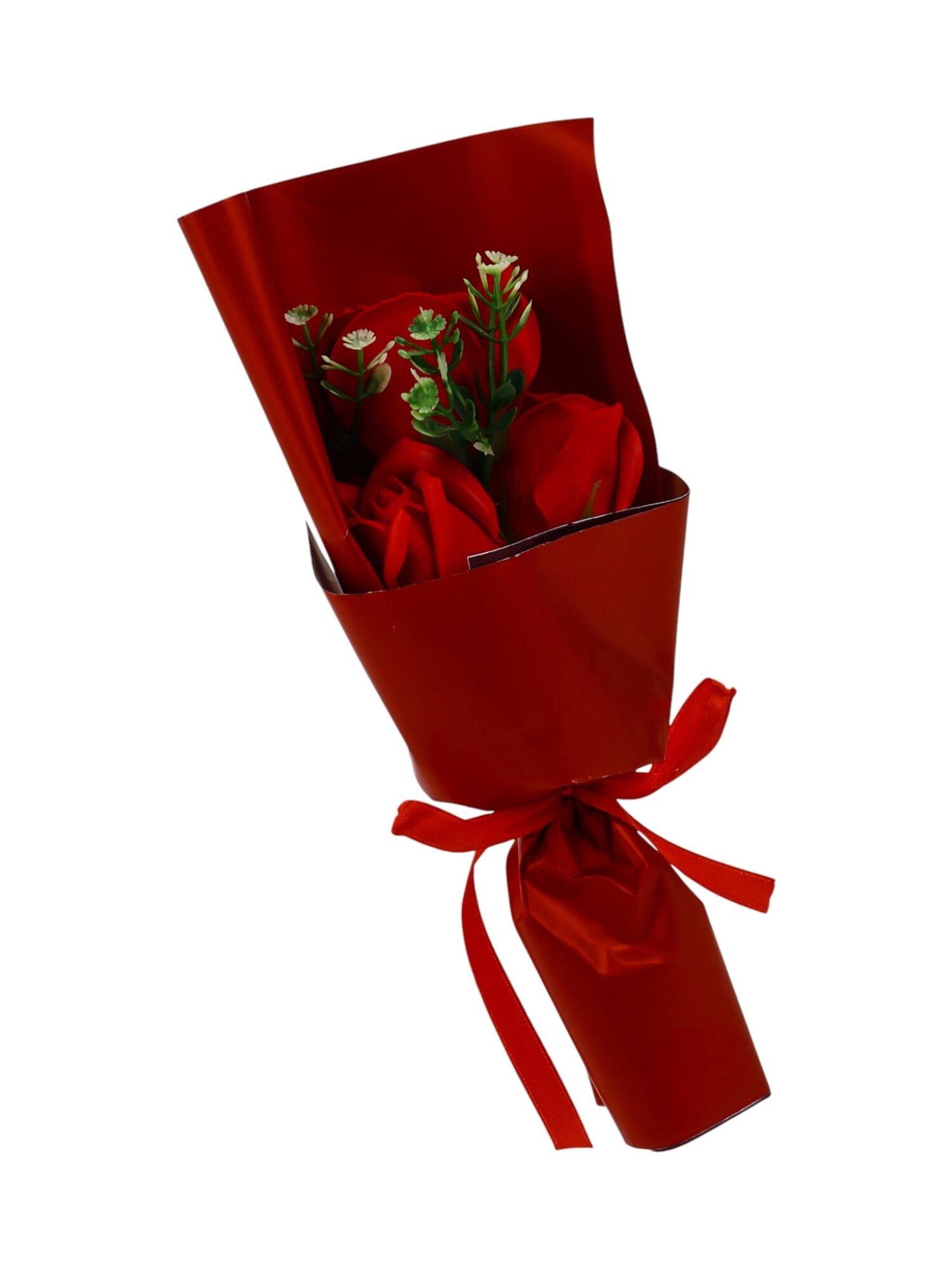 Букет мыльных цветов Secret Beauty, розы, 22 см x 10 см, красный