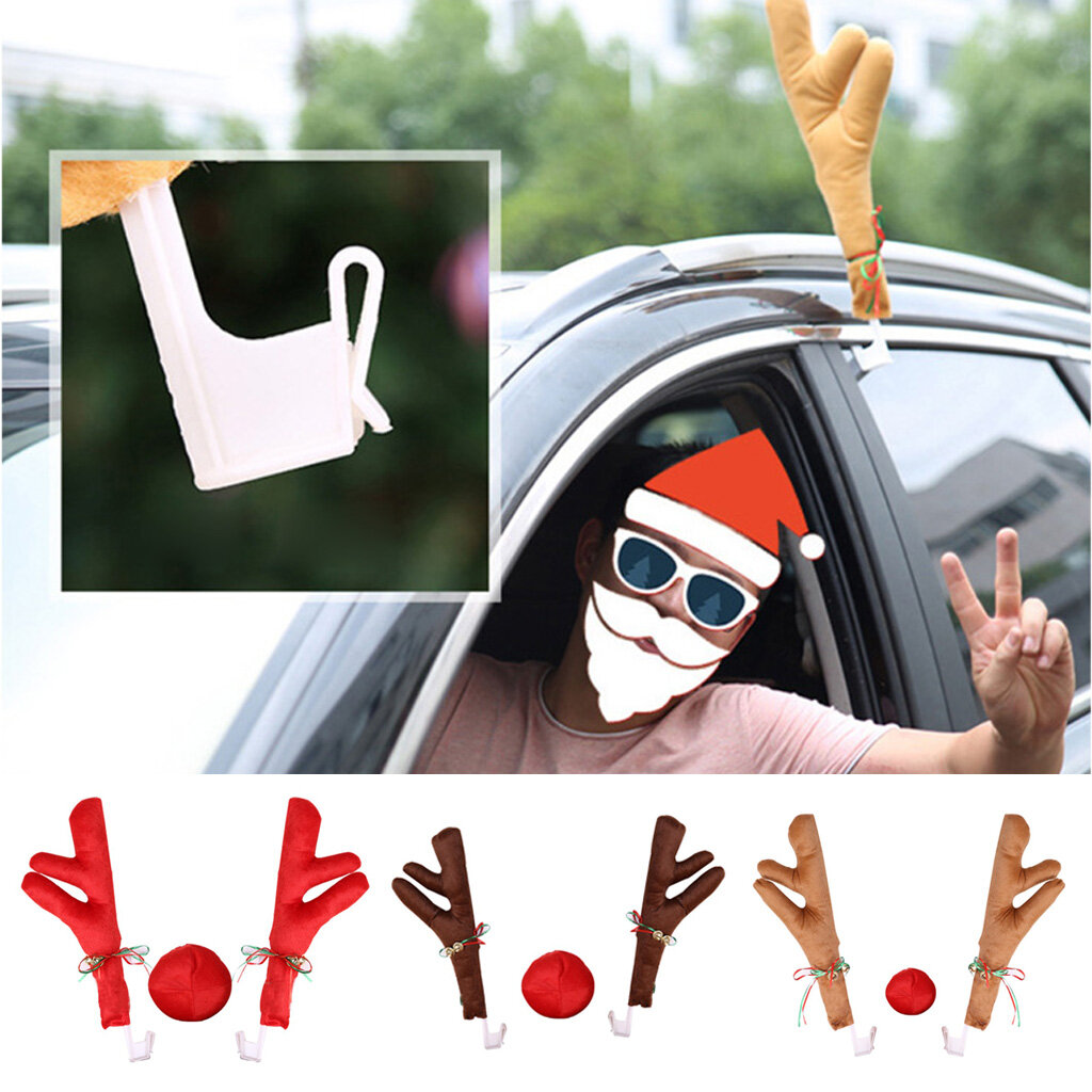 Веселые оленя рога, набор рождественских подарков костюм Sleigh Bells, красный