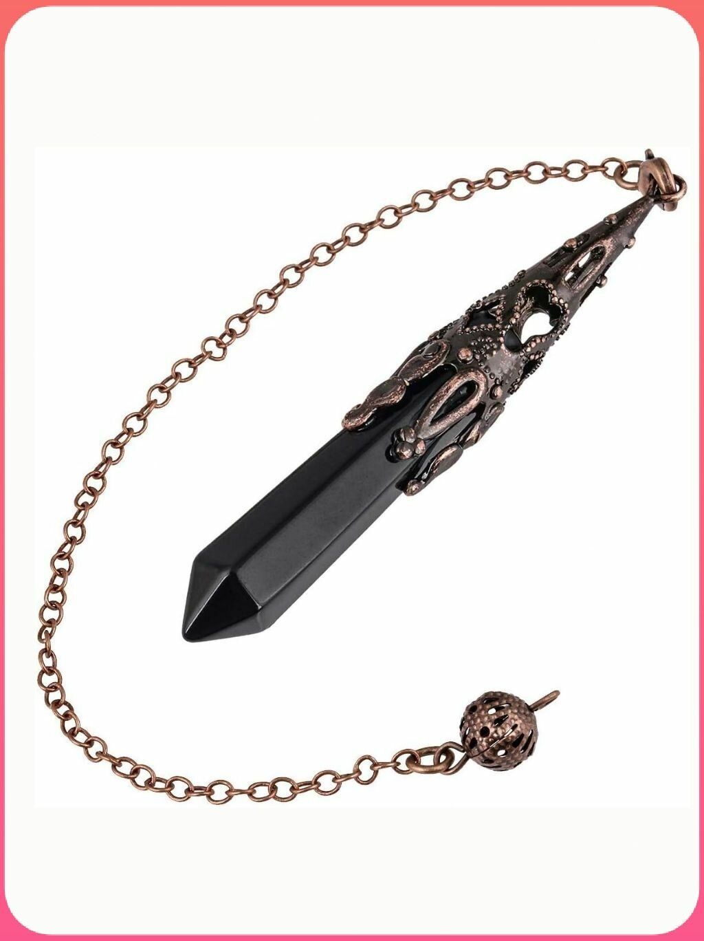 Амулет-маятник для биолокации из натурального кристалла