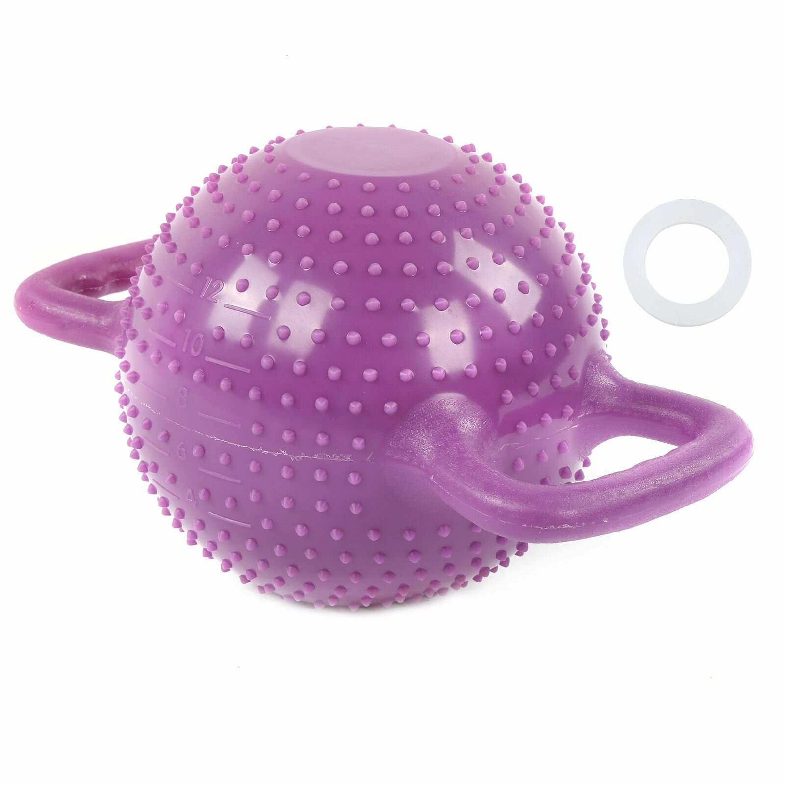 Водяная гиря для йоги, наполненная водой, с двойной ручкой для ушей, домашний вес, регулируемый спортивный инструмент, фиолетовый
