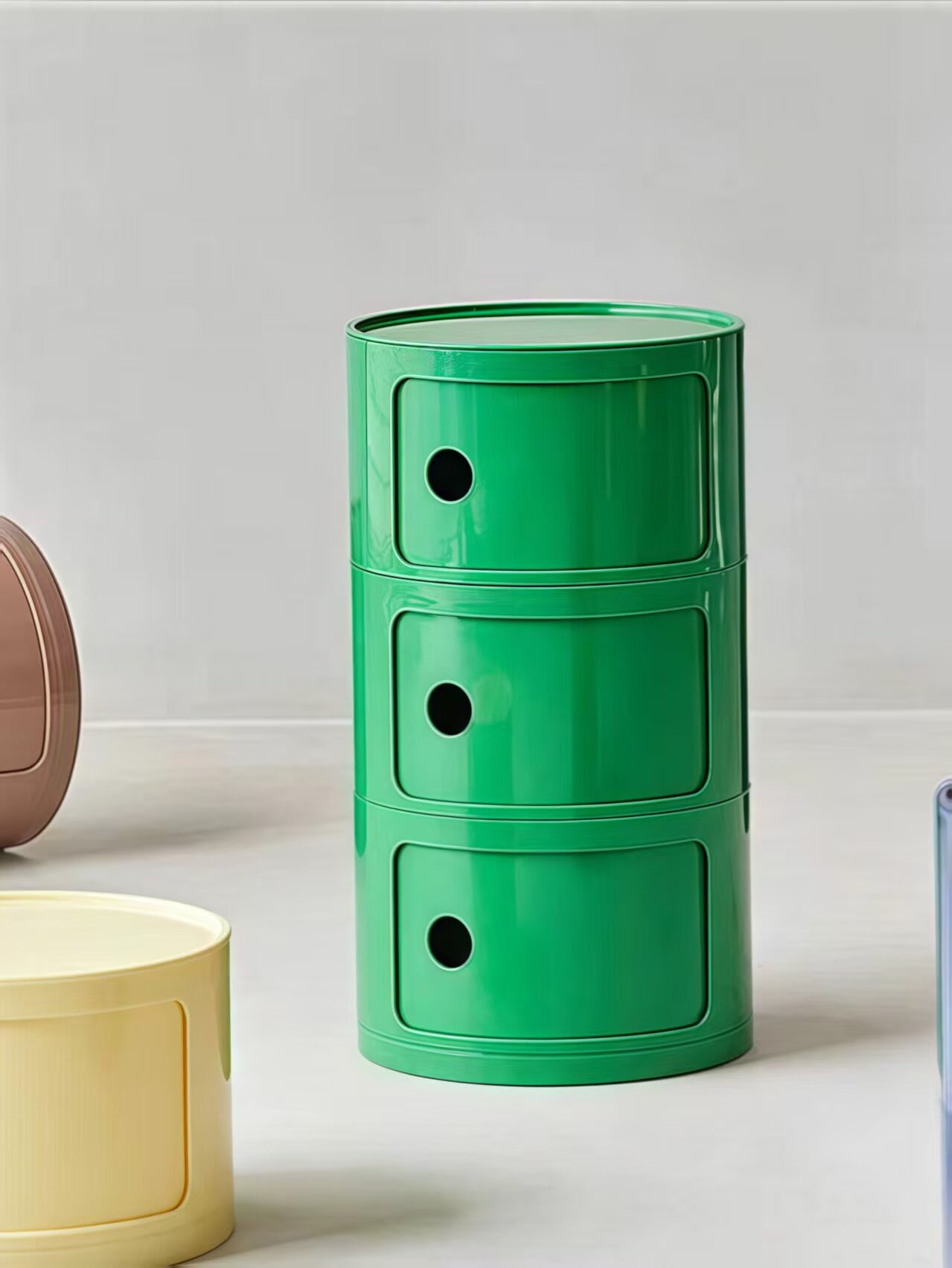 Тумба В Скандинавском Стиле, Материал, Цилиндрическая, С Раздвижными Дверцами, Штабелируемая, Тройной