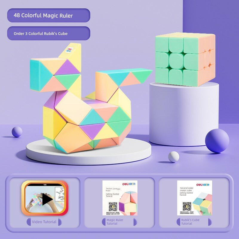48-секционный вращающийся пазл с кубиком 3x3, обучающая игрушка для детей