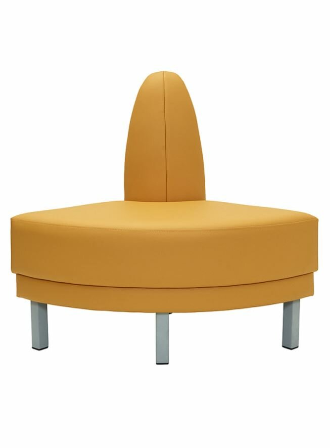 Секция угловая 270° Шангрила КР-СБ, модуль, антивандальная эко-кожа маис, 72x72x91 см