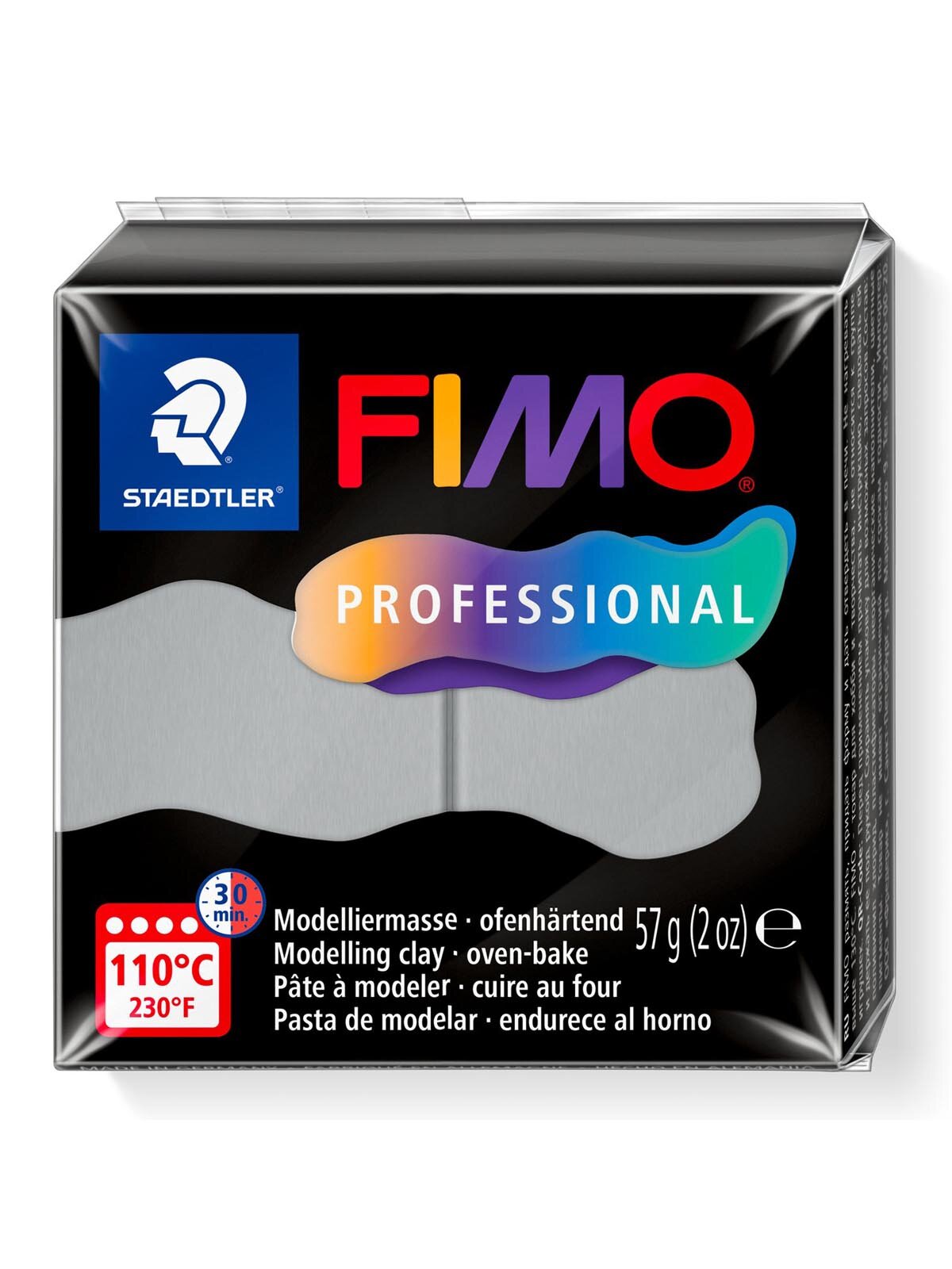 Полимерная глина Fimo Professional 8040-80 серый дельфин (dolphin grey) 57 г, цена за 1 шт.
